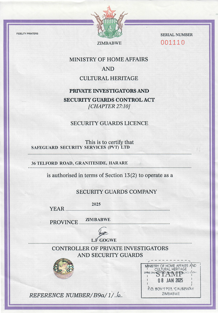 Payments – Safeguard Security Zimbabwe