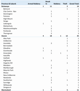 Safeguard Crime Report – February 2025 – Safeguard Security Zimbabwe